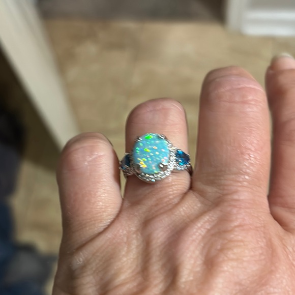 bp | Jewelry | Elegant Silver Opal Ring | Poshmark
